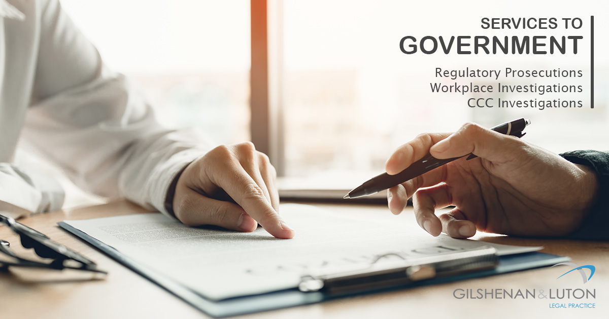 Professional Misconduct Representation for Government | Gilshenan & Luton